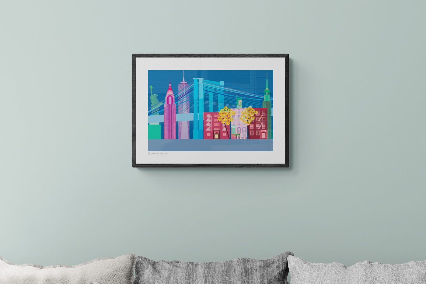 Iconic New York Landmarks Art Print — South Island Art