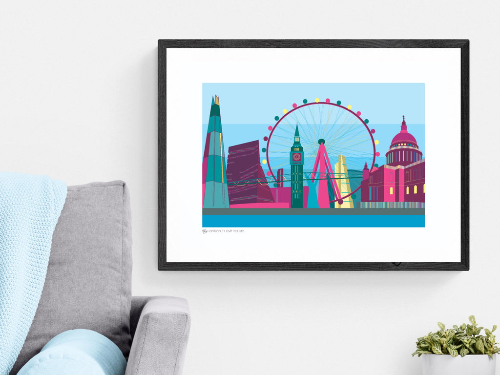 London Landmarks Skyline Art Print — South Island Art