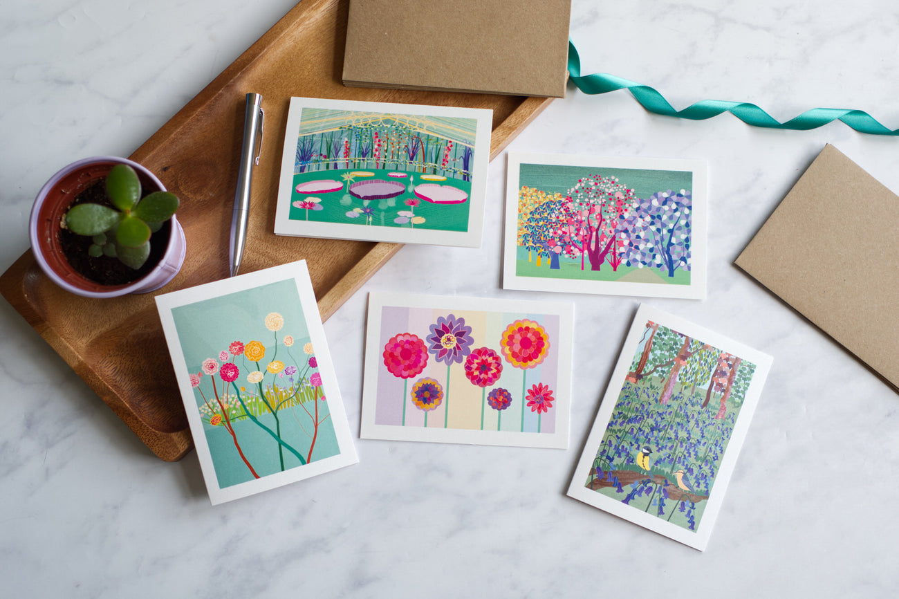 Illustrated Journeys: Modern Botanical Set of Cards — South Island Art